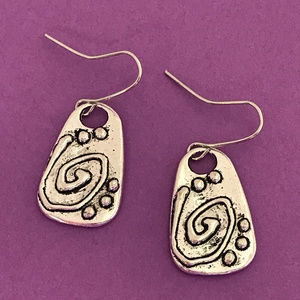 Handmade | Jewelry | Secret Message Silver Tone Pierced Earrings | Poshmark